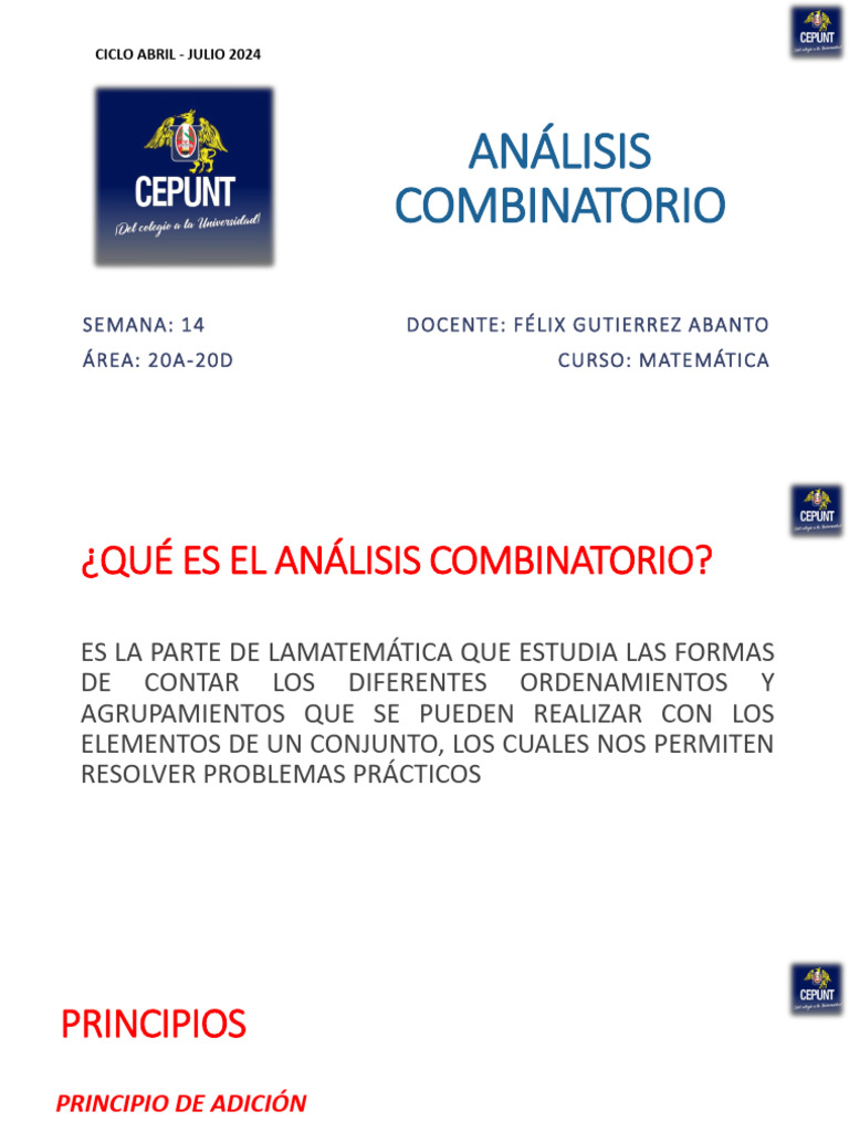 Resumen | PDF | Combinatoria | Permutación