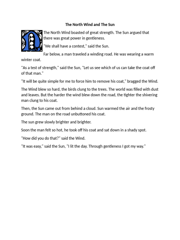 FTF-The North Wind and The Sun | PDF