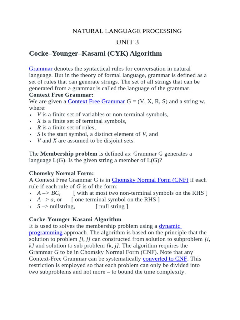 NATURAL LANGUAGE PROCESSING | PDF | Grammar | Linguistics