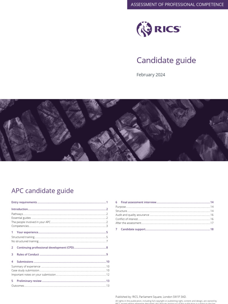 APC Candidate Guide Final February 2024 | PDF
