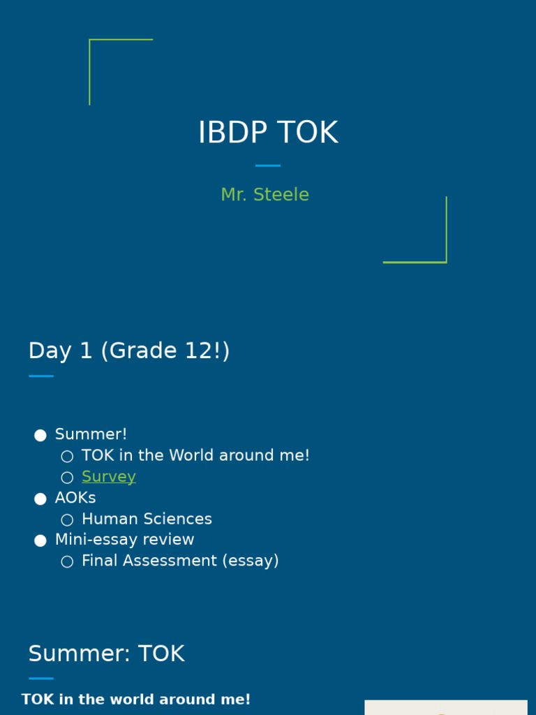 IBDP TOK Day 1 | PDF