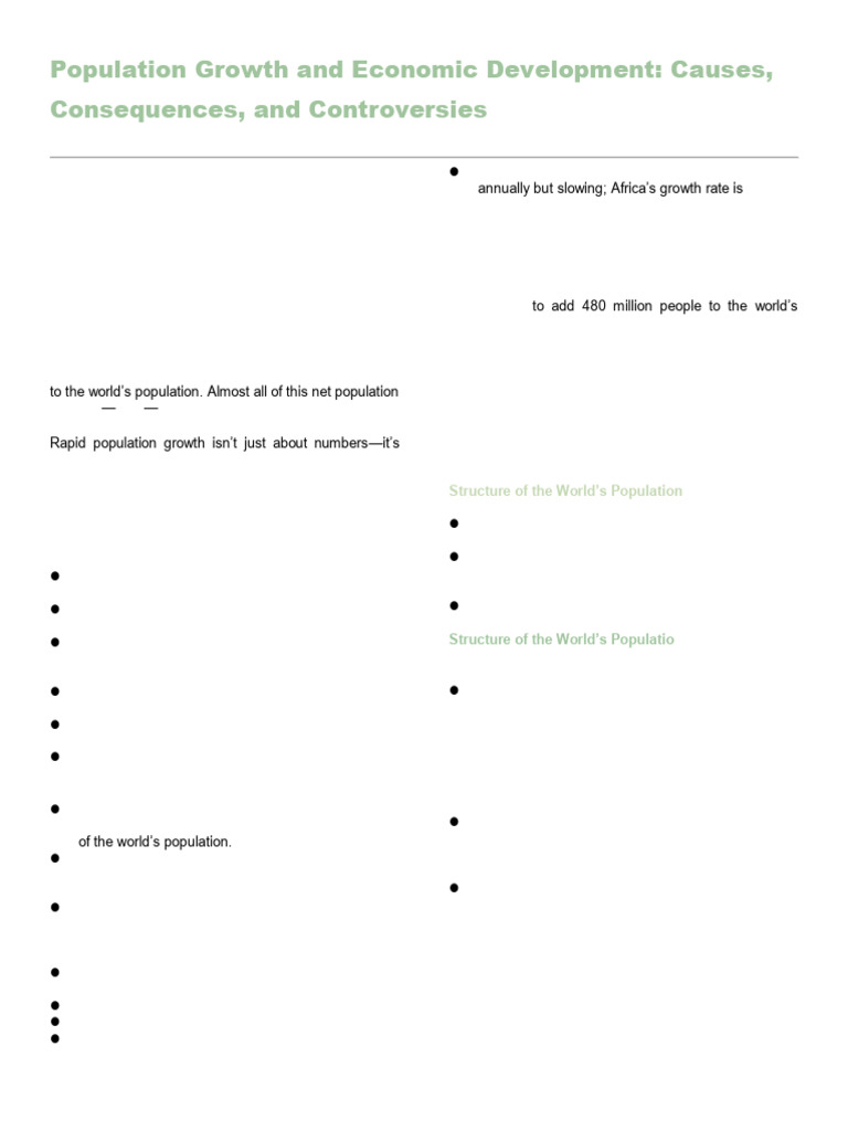 Lesson 1 Population Growth Group 1 | PDF | Economic Growth | Total ...