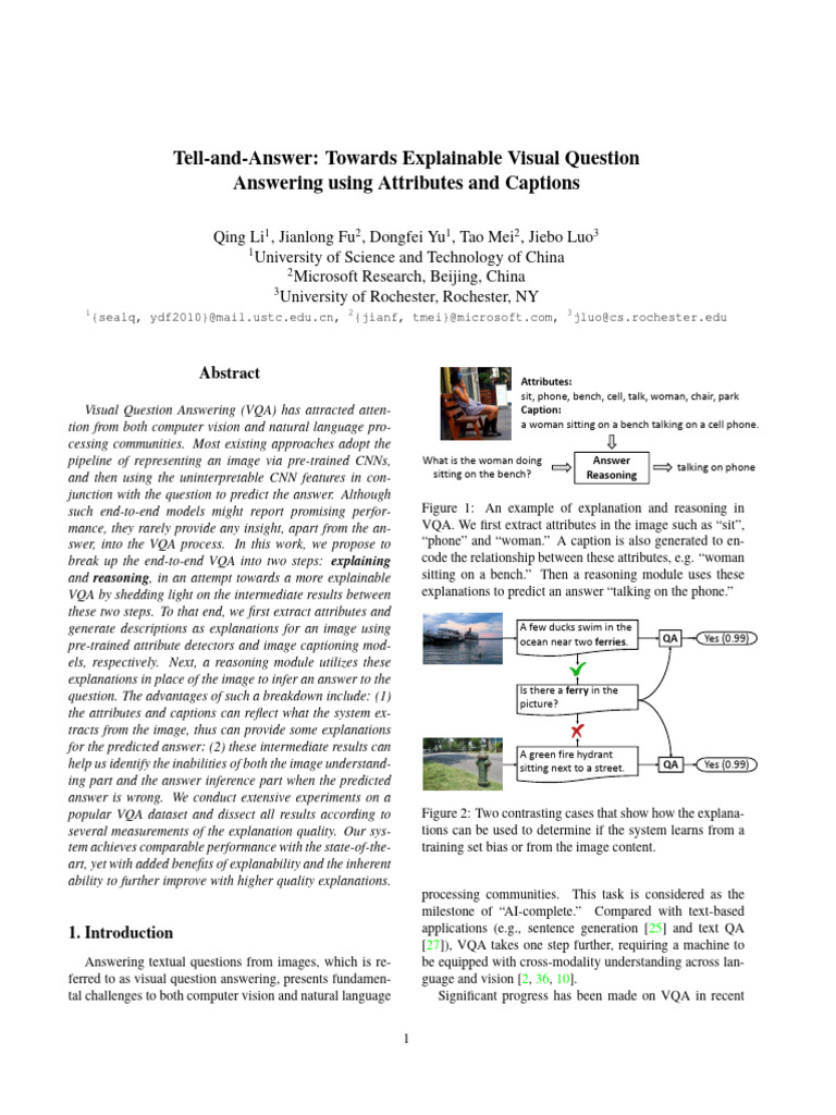Tell-And-Answer Towards Explainable Visual Question | PDF | Attention | Accuracy And Precision