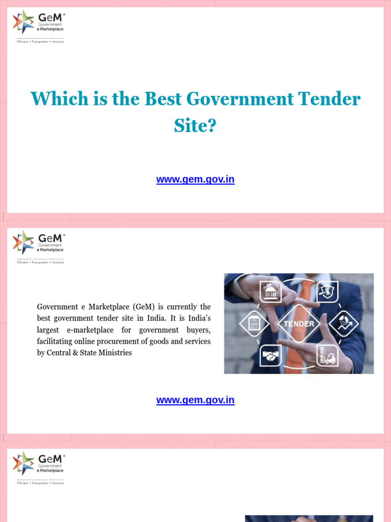 Which Is The Best Government Tender Site | PDF