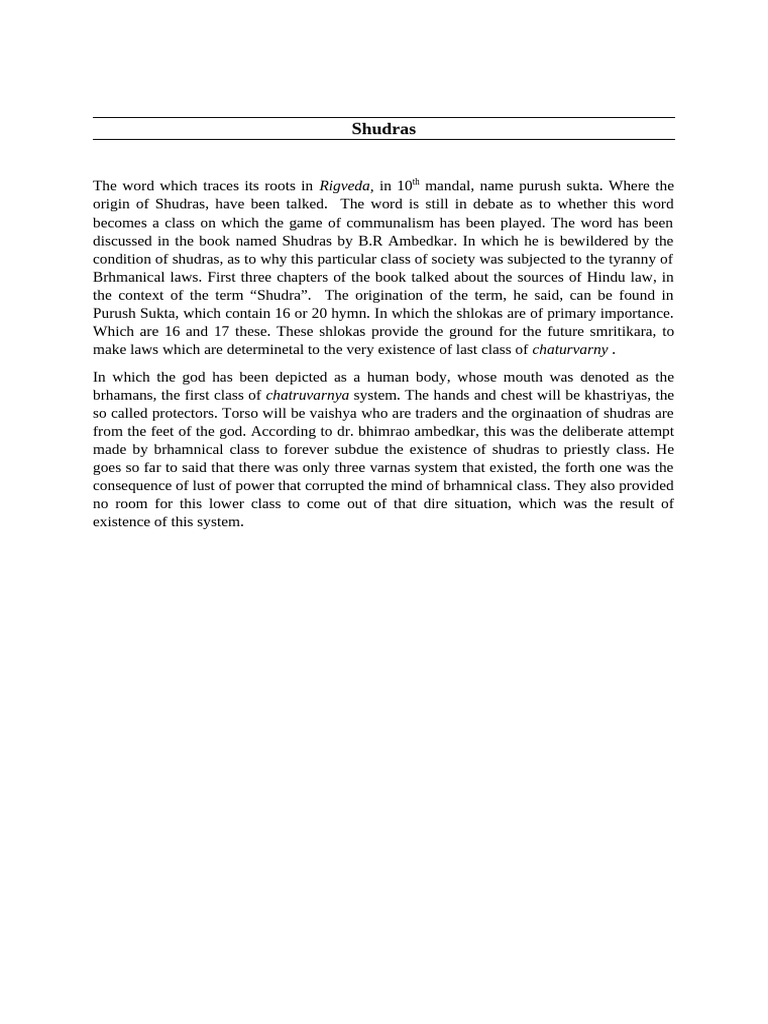 Shudras | PDF