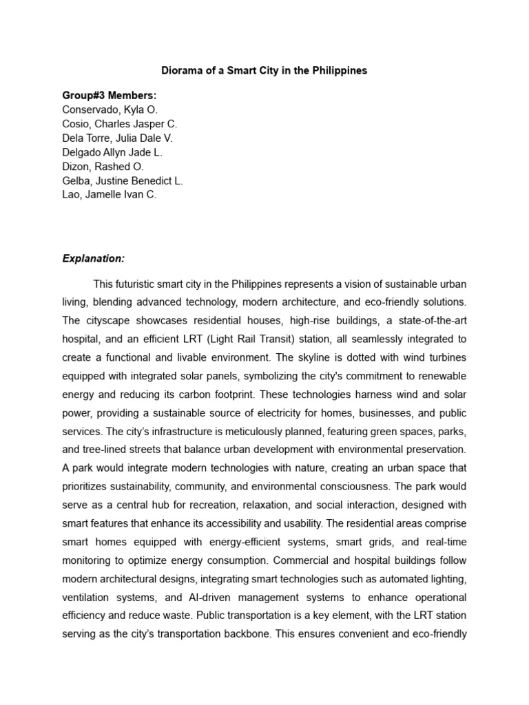 Diorama of A Smart City in The Philippines | PDF | Internet Of Things ...