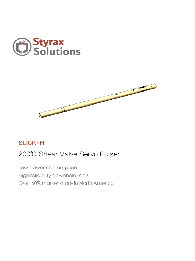 SLICK-HT200 Mud Pulser | PDF | Valve | Applied And Interdisciplinary ...