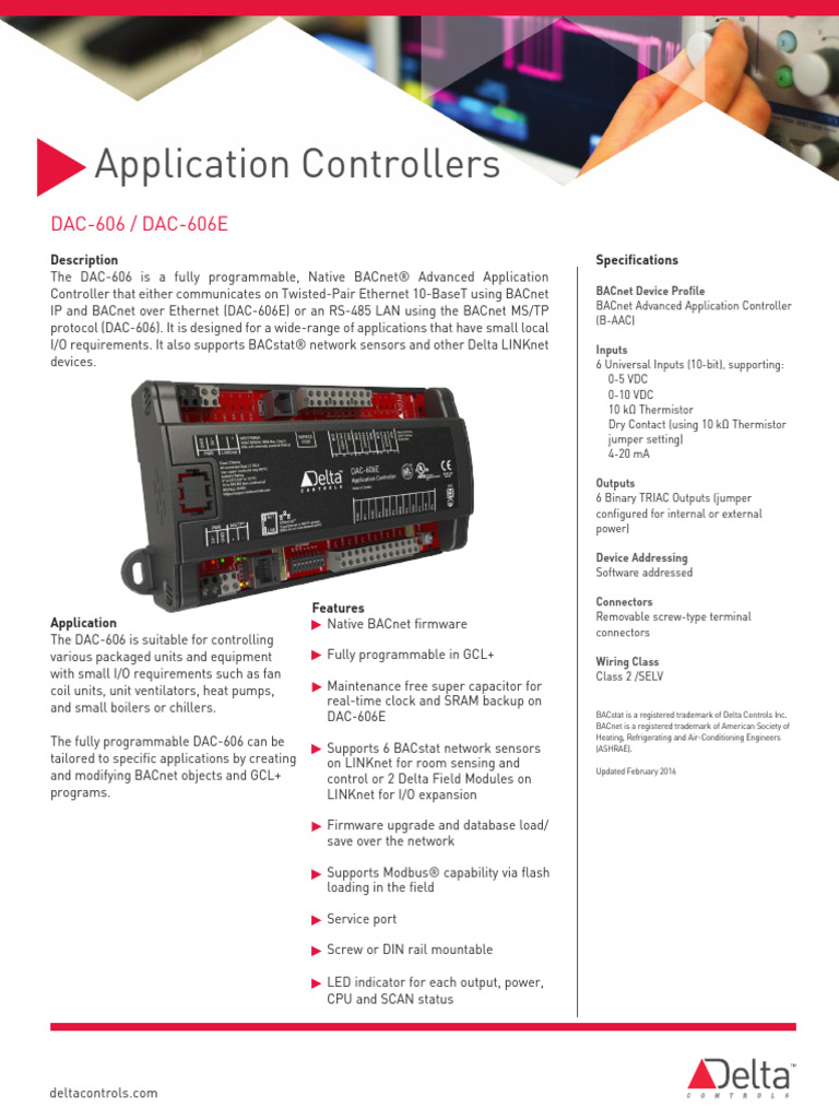 BACnet DAC-606 Controller Specifications | PDF | Computer Network ...