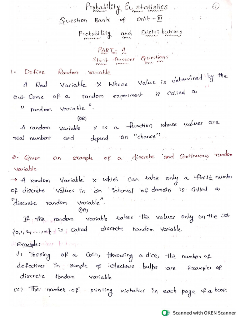 P&S UNIT-III Solutions | PDF