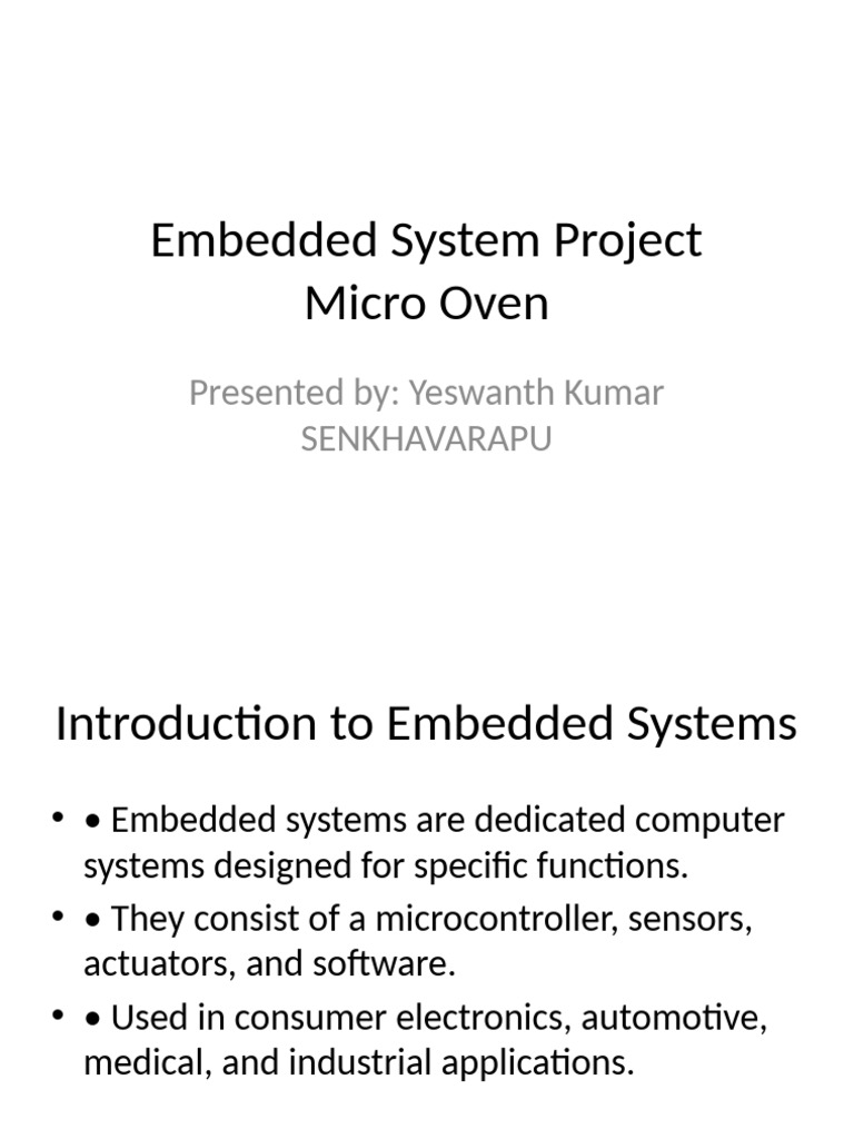 Embedded System Micro Oven v2 | PDF | Embedded System | Microcontroller