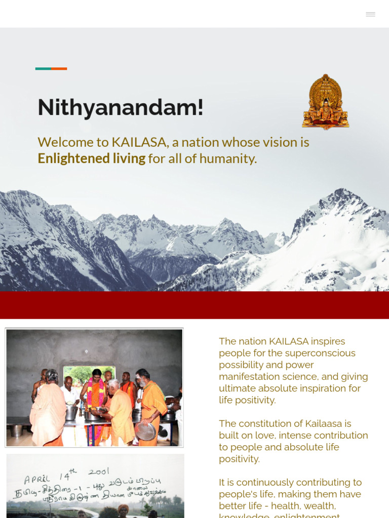 KAILASA: A Nation for Enlightened Living | PDF | Guru | Science