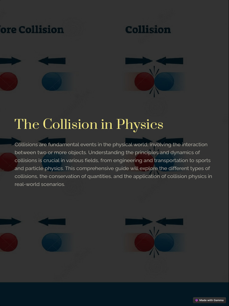 Physics of Collisions Explained | PDF | Collision | Momentum