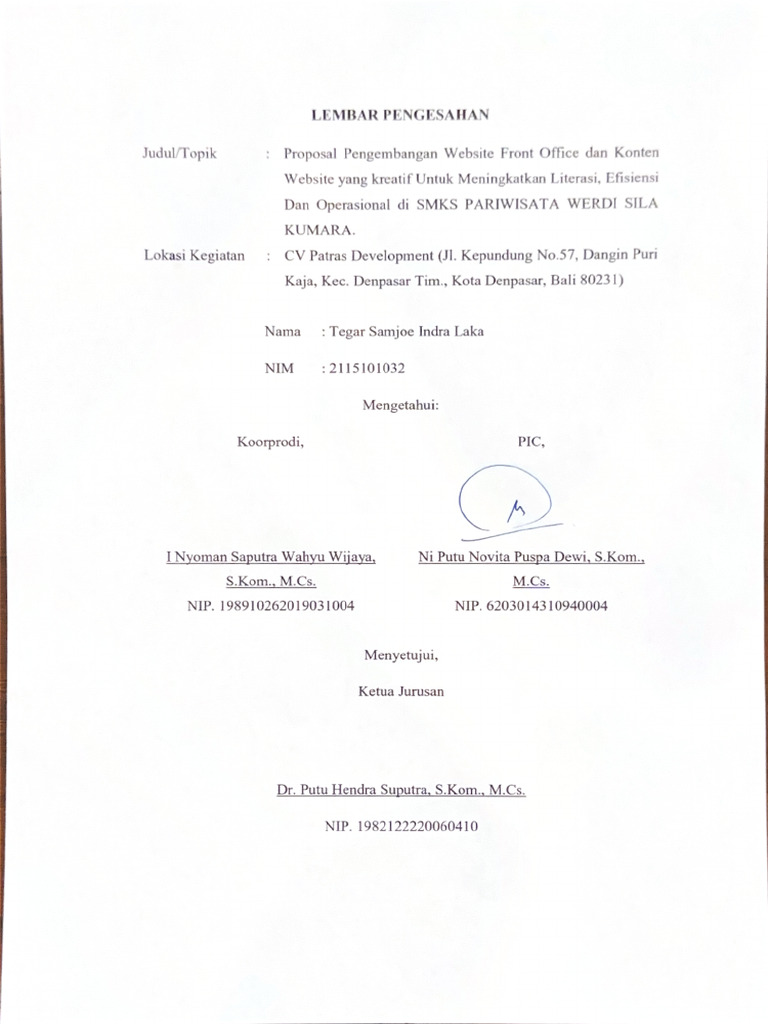 proposal tegar (1) | PDF