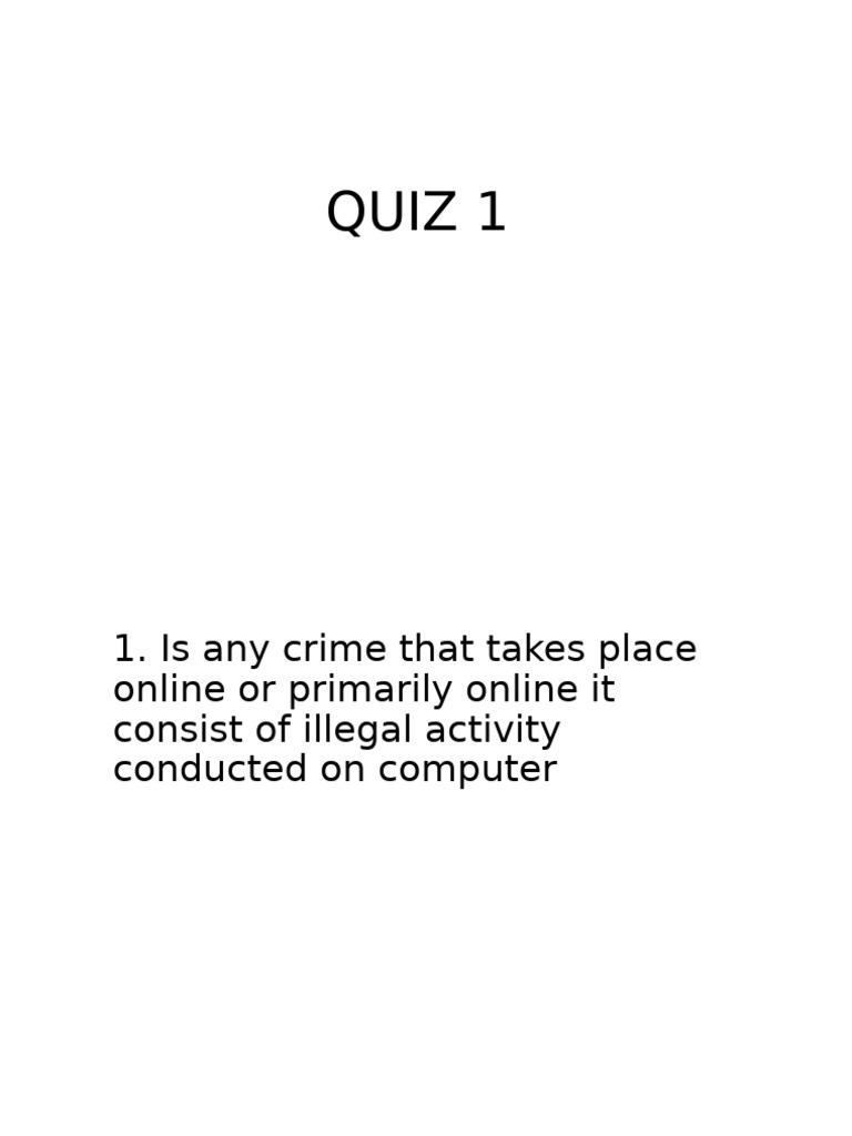 Cyber Crime and Security Quiz | PDF