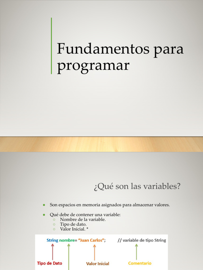 03- Fundamentos_Programacion | PDF | Variable (informática) | Objeto (informática)