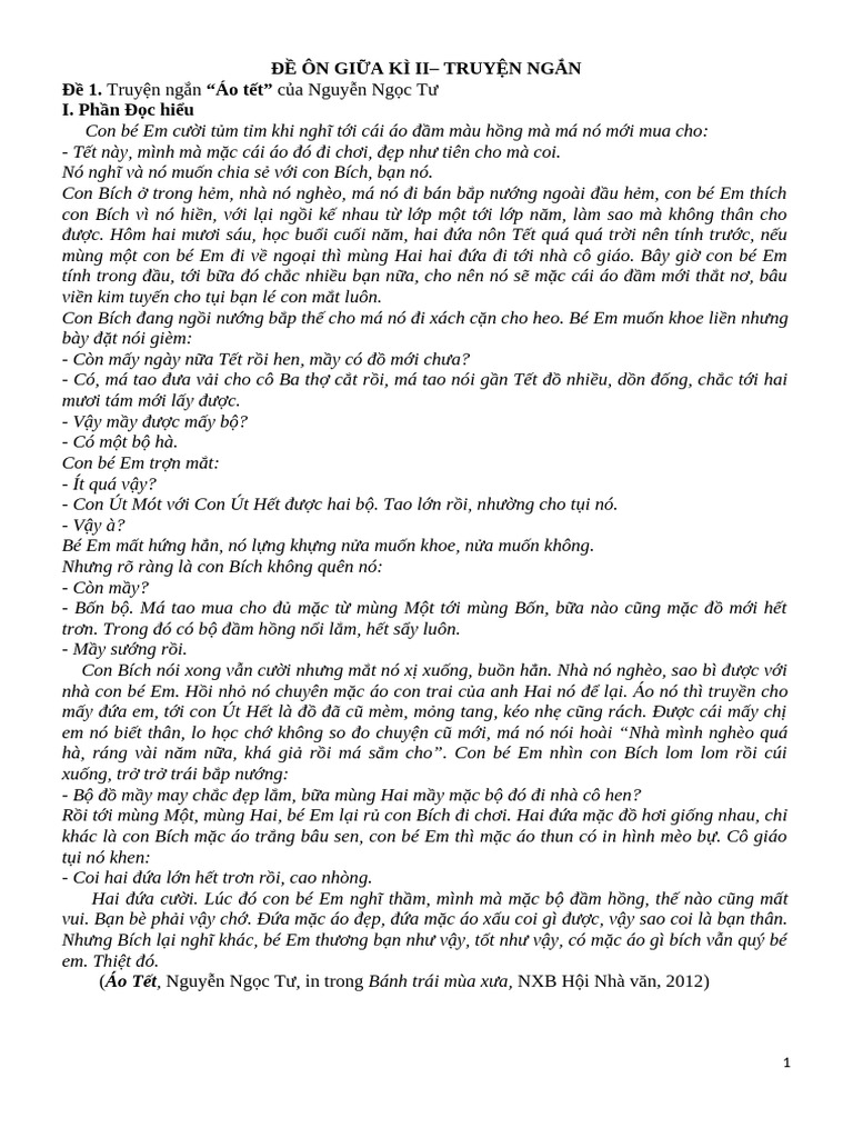 Đề HS. Ôn tập GK2.Lê.2425 | PDF