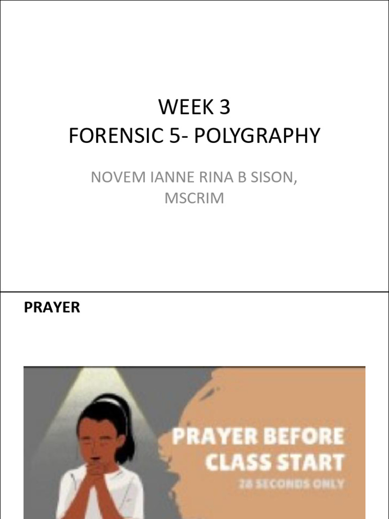 Forensic 5 Week 4 1 2025 | PDF | Polygraph