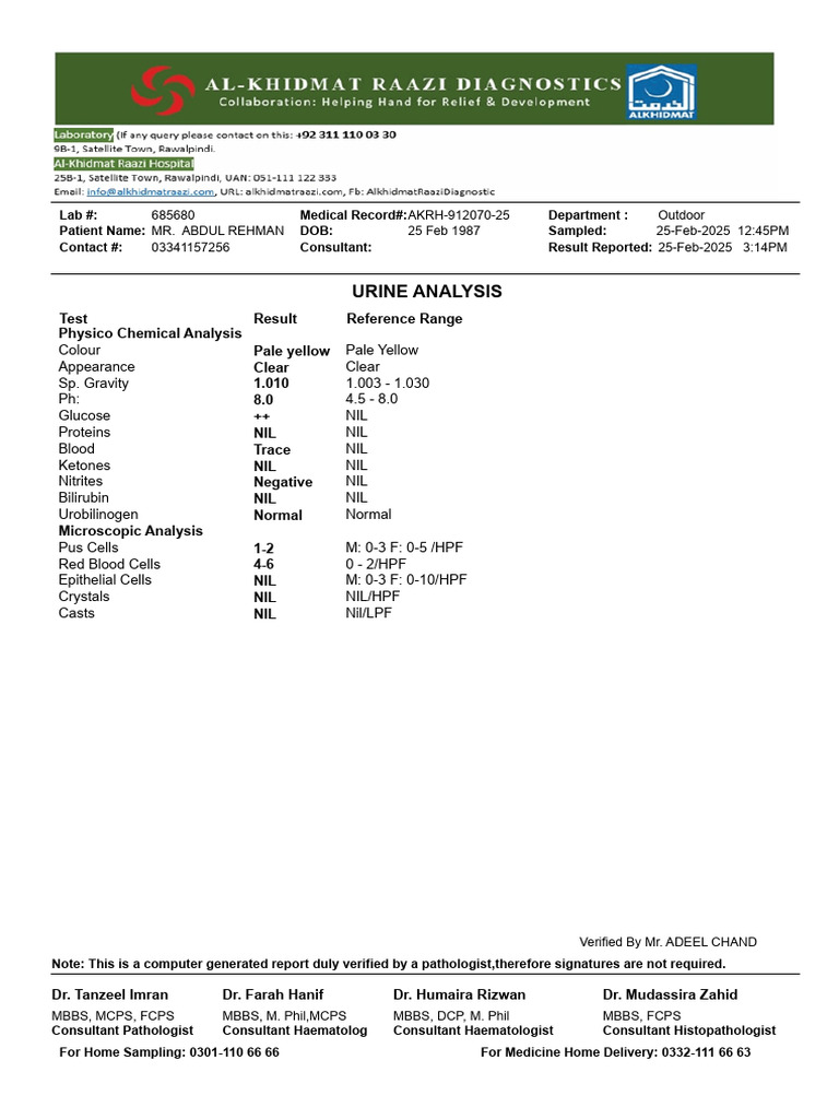 Urine Analysis | PDF