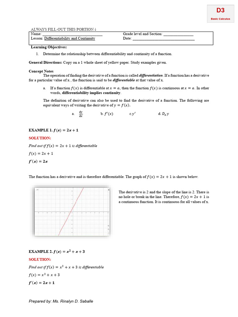 D3-Differentiability-and-Continuity | PDF | Derivative | Function (Mathematics)