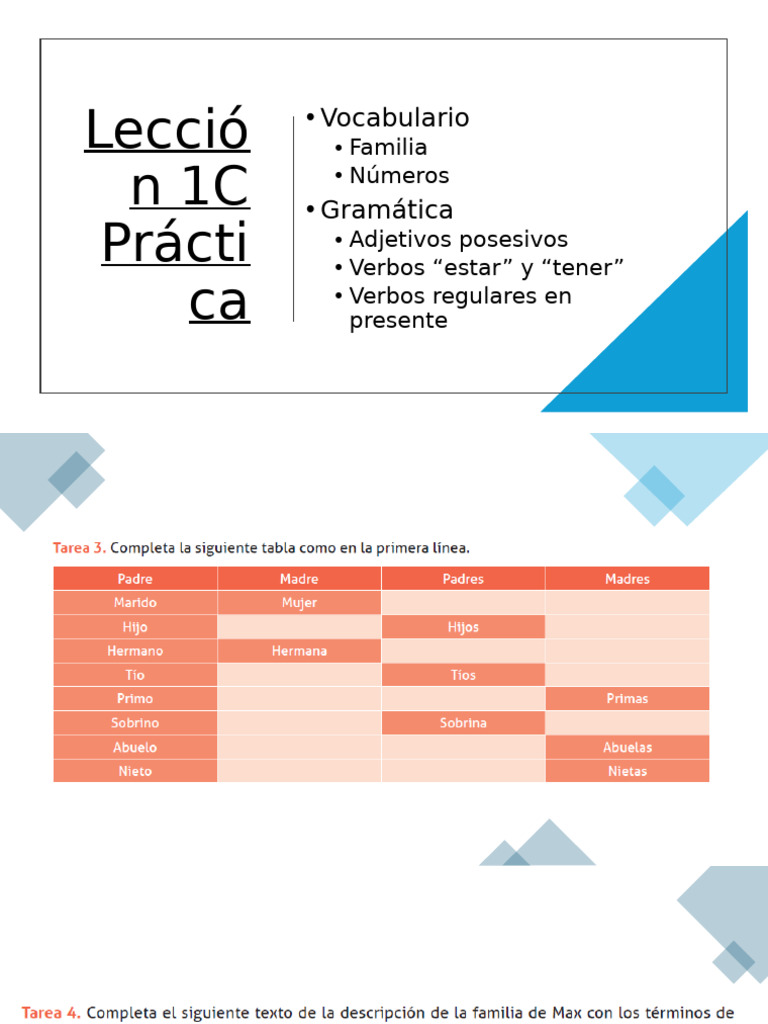 Lección Práctica de Vocabulario y Gramática | PDF