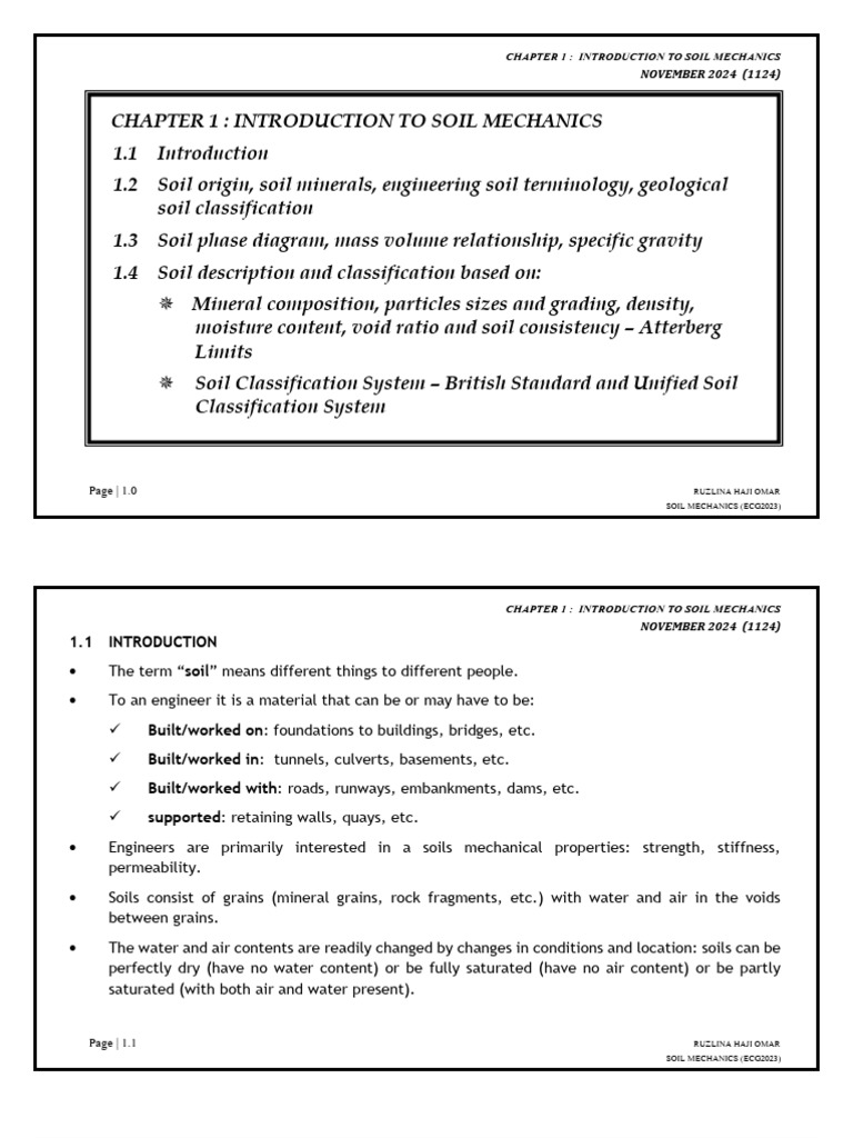 1124 CH 1 PHYSICAL PROP & CLASSIFICATION OF SOIL | PDF | Soil Mechanics ...