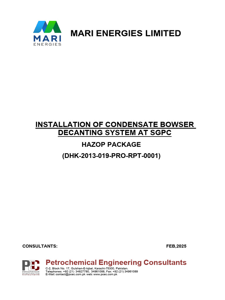 Mari Energies-Installation of Condensate bowser Decanting System at ...