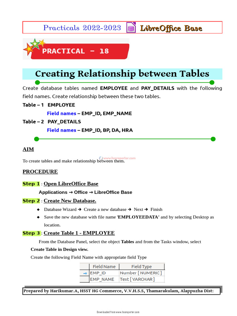 HSSRPTR - 18. Relationship Between Tables | PDF | Databases | System ...