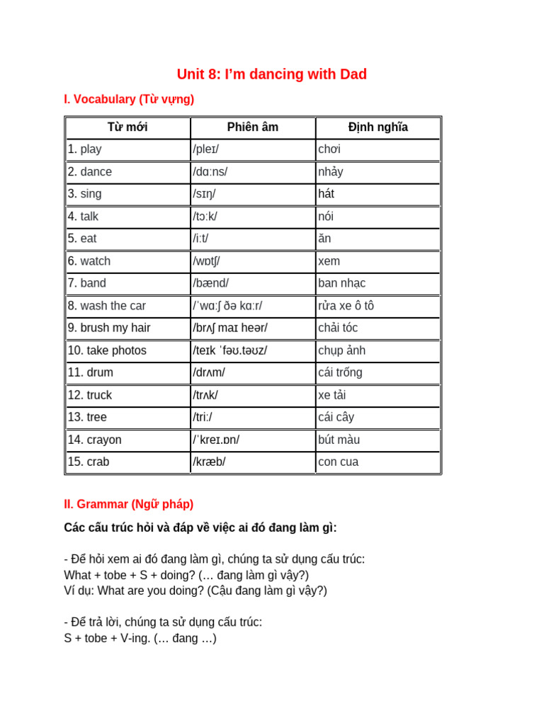 Grade 3 - Unit 8 | PDF