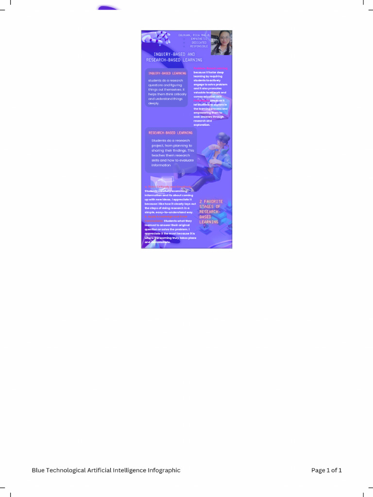 Technological Artificial Intelligence Infographic | PDF