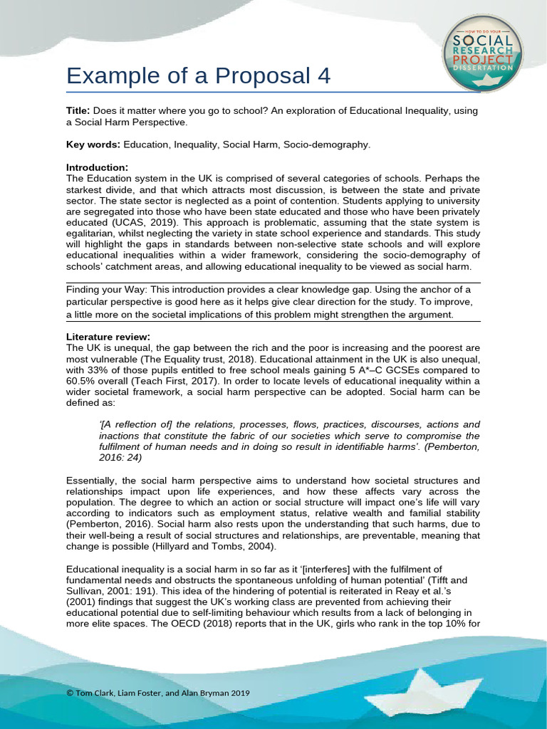 Clark Et Al 1e Example of A Proposal4 | PDF | Economic Inequality | Discrimination & Race Relations