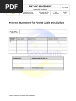 Method Statement Cable Glanding Termination | PDF | Insulator (Electricity) | Electrical Wiring