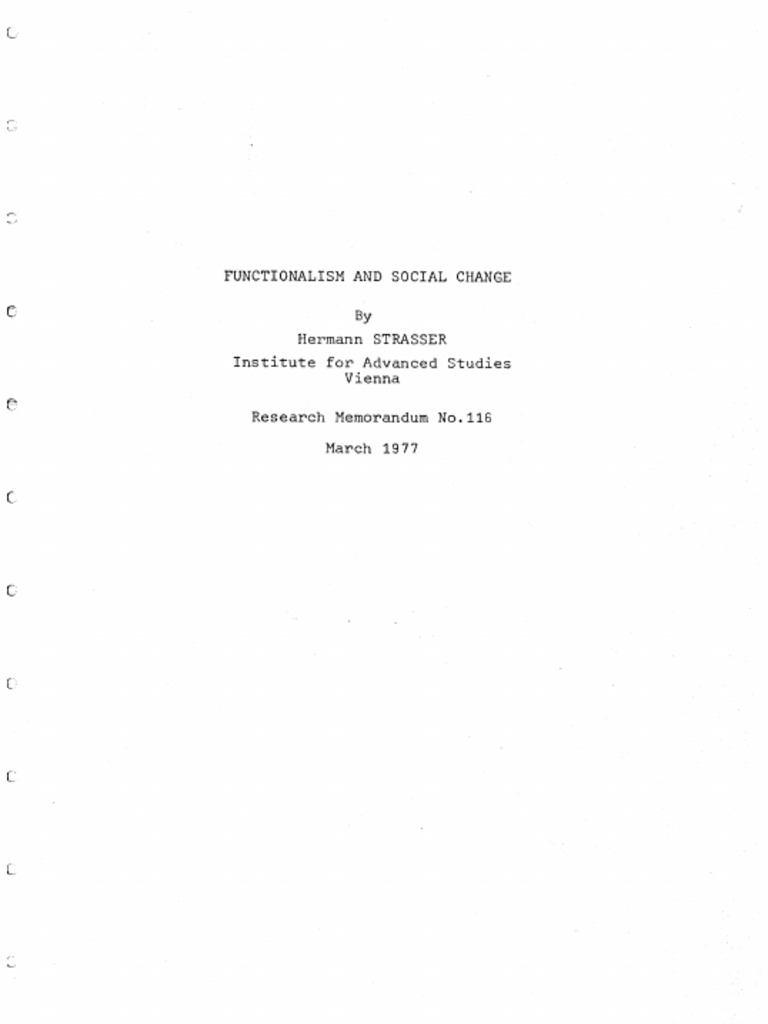 Functionalism and Social Change | PDF