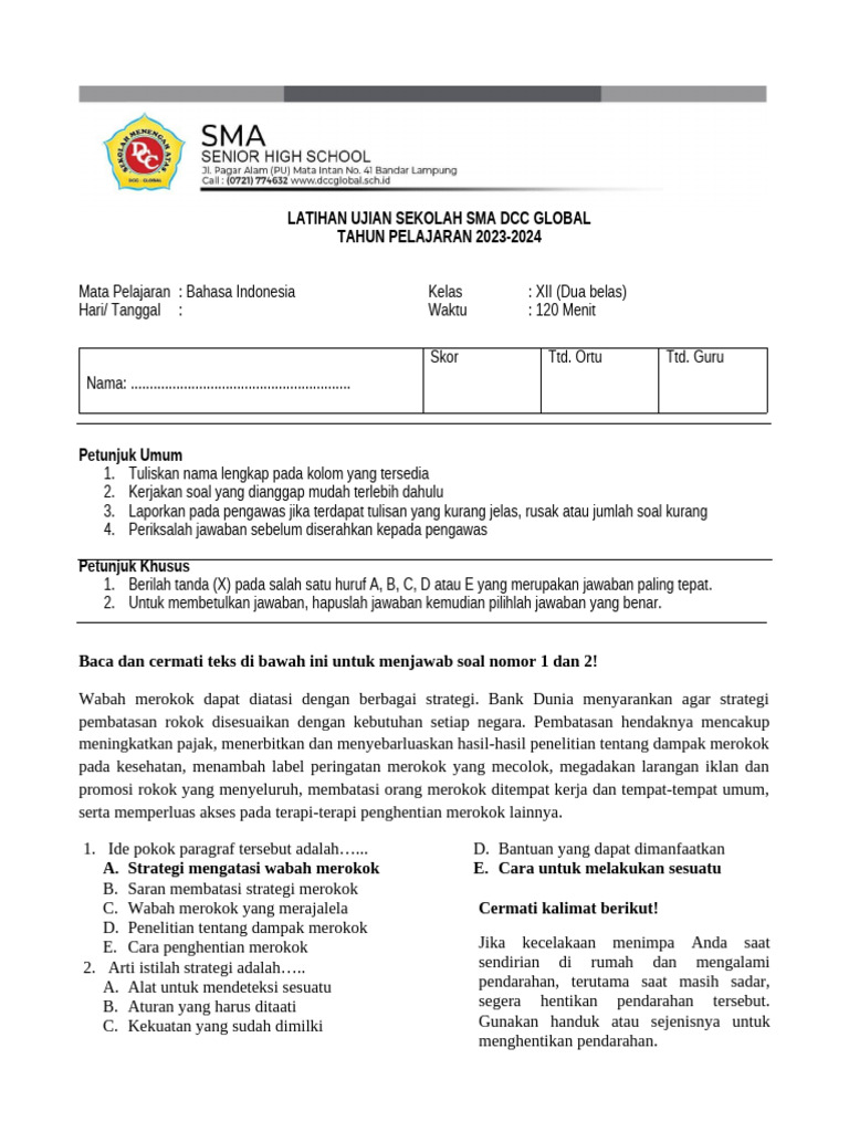 Lus Bindo Xii 2024 | PDF