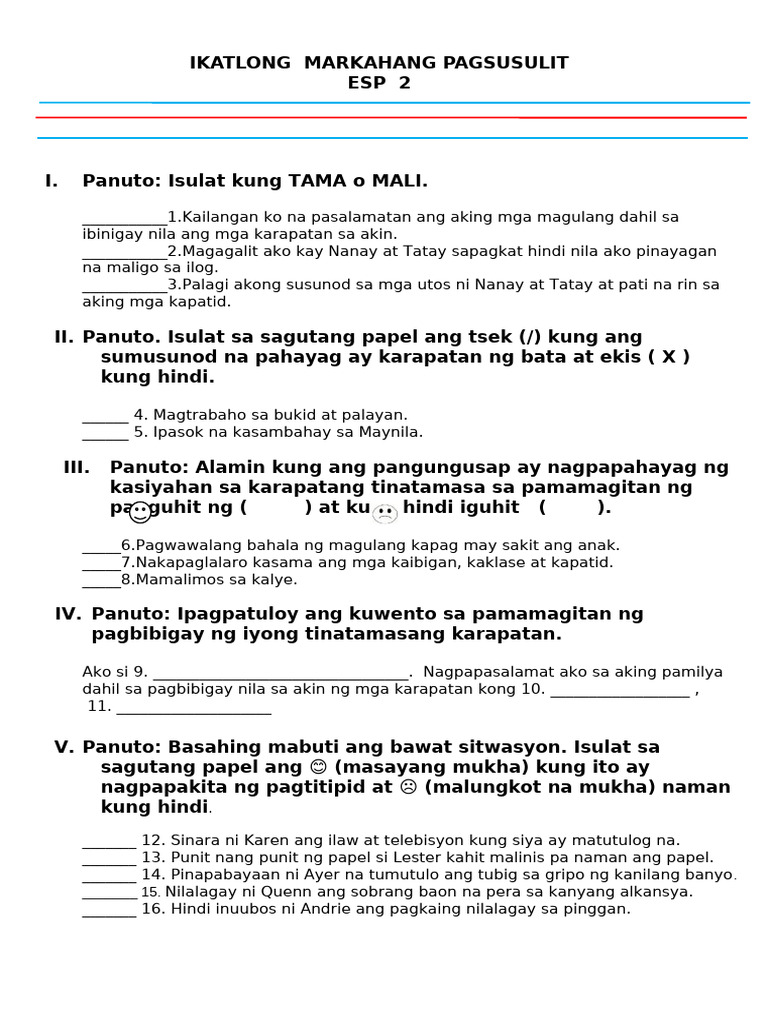 Esp 2 (Quarter 3) | PDF