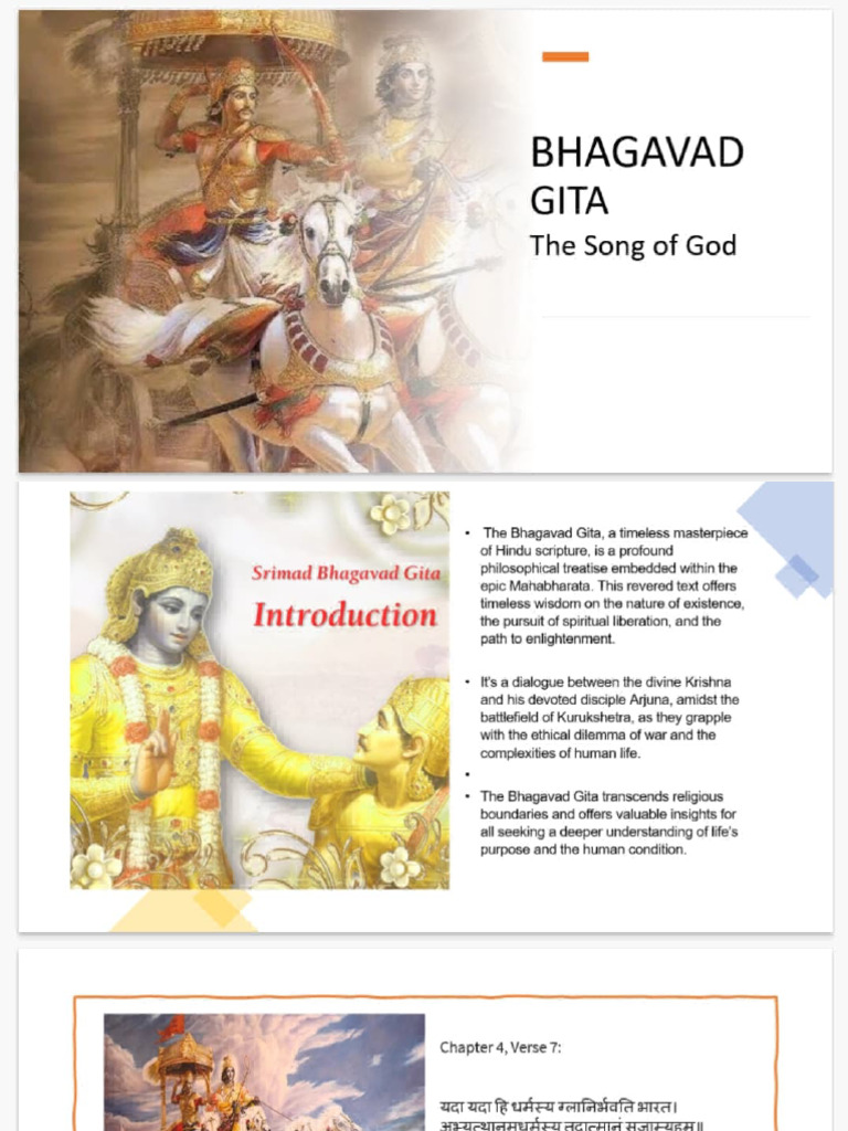 Bhagavad Gita PPT (Prepared by Avinash) | PDF | Bhagavad Gita | Ātman (Hinduism)