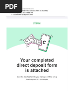 Chime Direct Deposit Authorization Form | PDF