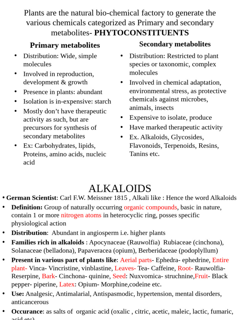 Alkaloids Autosaved | PDF | Alkaloid | Chemical Compounds