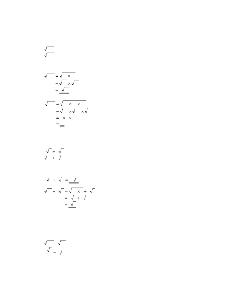 Additional Example Operation of Surd | PDF | Arithmetic | Numbers