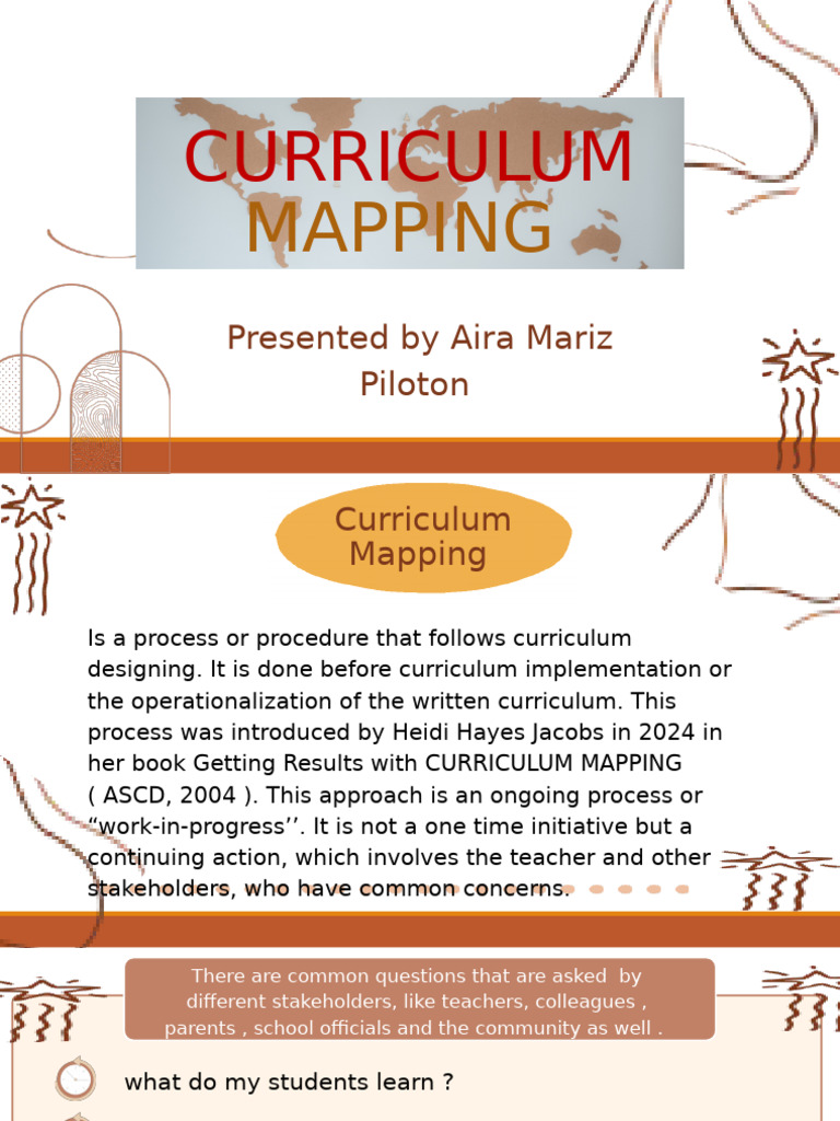 Curriculum Mapping Process Overview | PDF | Curriculum | Learning