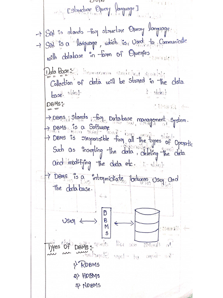 SQL Complete Notes | PDF