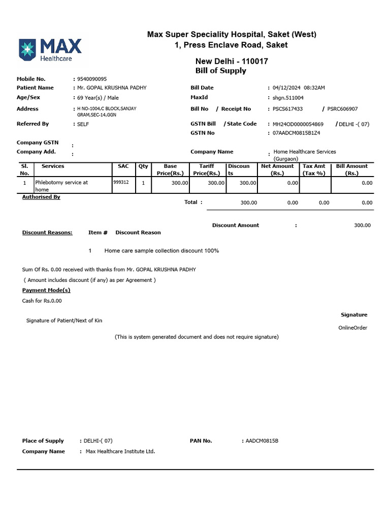 Max Super Speciality Hospital, Saket (West) 1, Press Enclave Road ...