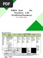 Annex A PMES Tool For Proficient Teachers SY 2024 2025 | PDF | Teachers ...