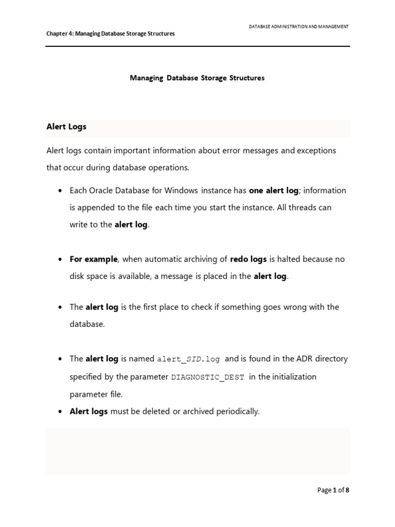 4 - Managing DB Storage Structures | PDF | Databases | Table (Database)