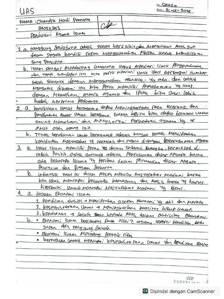 Chandra Hadi Pranata - 240311243 - Pai 916 | PDF