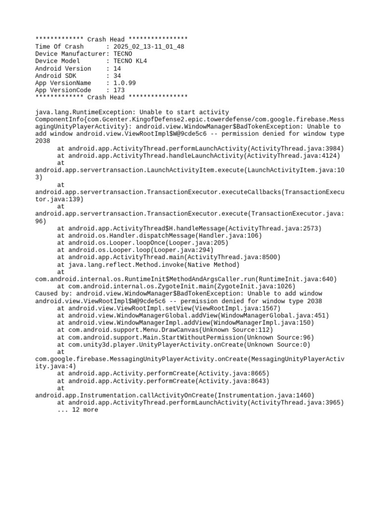 Mod Menu Crash 2025 02 13-11 01 48 | PDF | Java (Programming Language ...