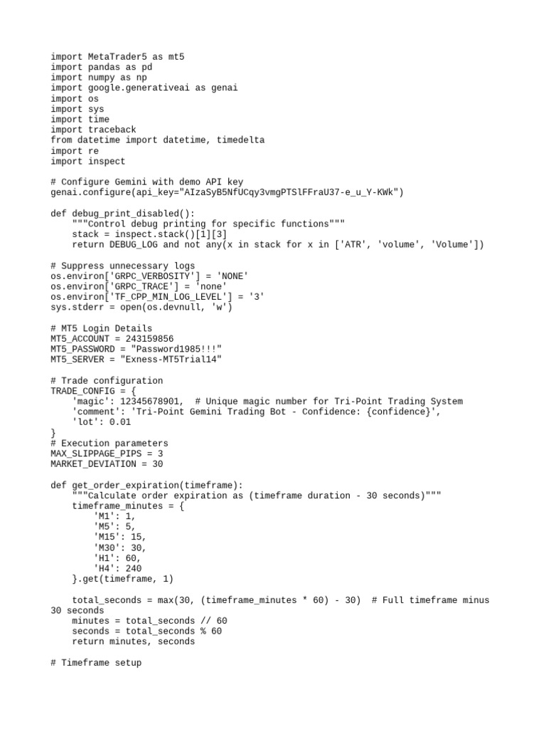Trading Bot Configuration Guide | PDF | Market Trend | Computer Programming