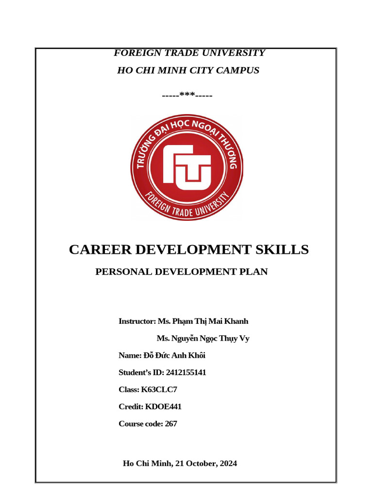 Personal Plan | PDF | Negotiation | Thought