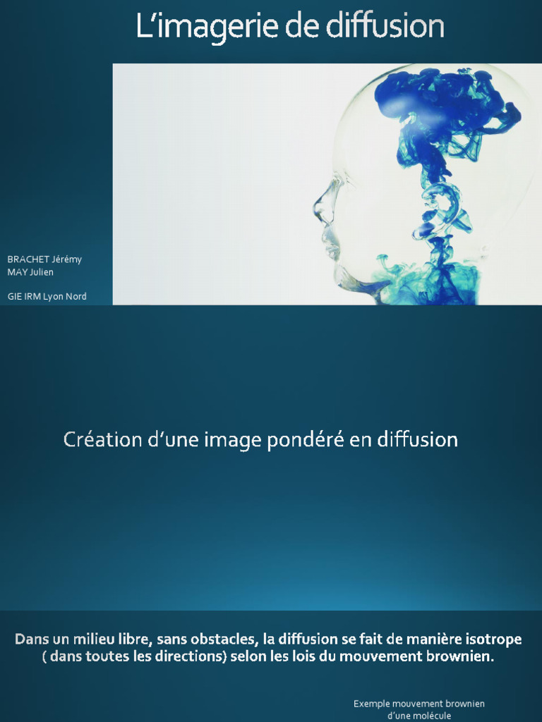 Imagerie par diffusion et ADC en IRM | PDF | Imagerie par résonance ...