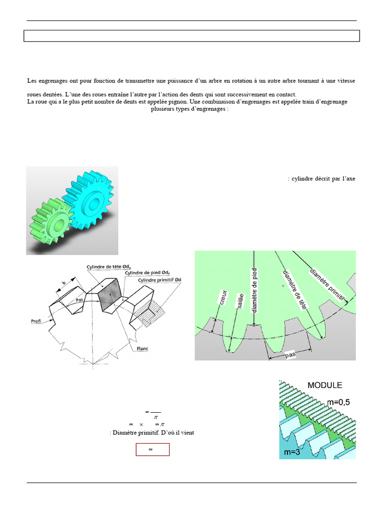 Engrenages : Types et Fonctionnalités | PDF | Engrenage | Ingénierie ...
