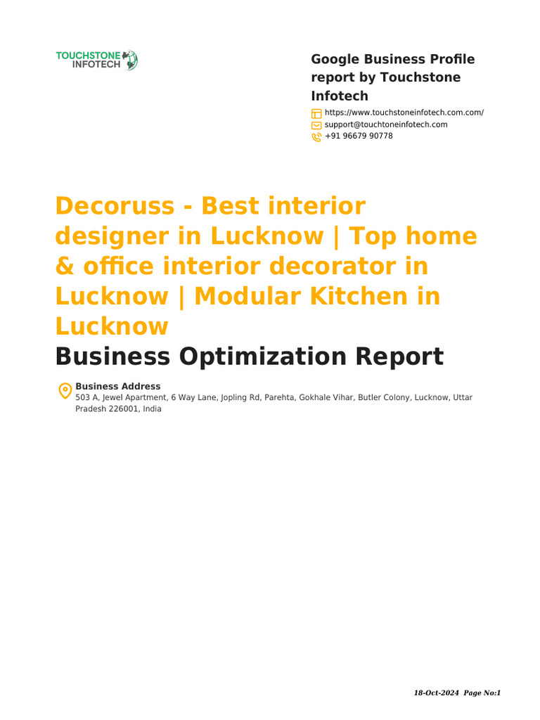 Decoruss. Website Audit Report | PDF | Search Engine Optimization | Analytics